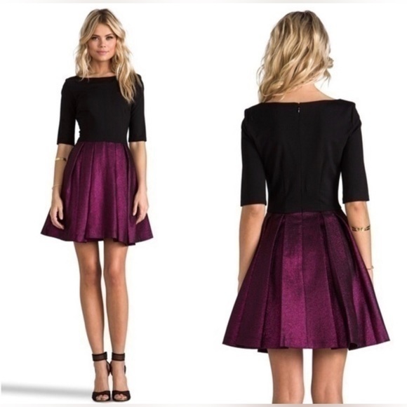 ERIN by Erin Fetherston | Dresses | Erin Black Burgundy Dress | Poshmark